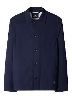 Paul Smith Cotton Seersucker Work Jacket - Blue