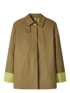 Paul Smith Linen Jacket With Cuffed Long Sleeves - Green