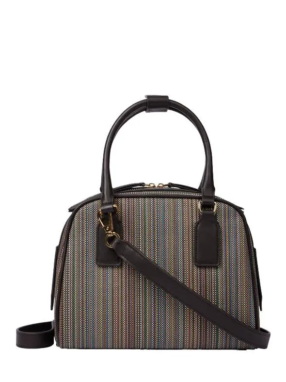Paul Smith Top Handle 'signature Stripe' Bag - Multicolour