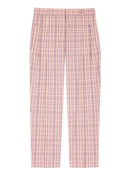 Paul Smith Check Cropped Trousers - Red