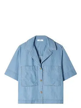 Paul Smith Chambray Patch-pocket Shirt - Blue