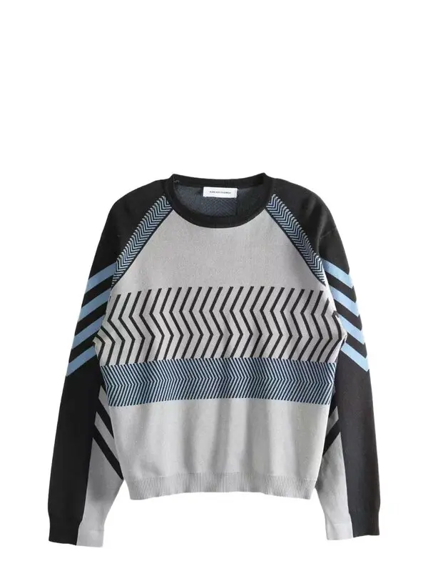 KIKO KOSTADINOV Chevron-pattern Sweatshirt - Grey
