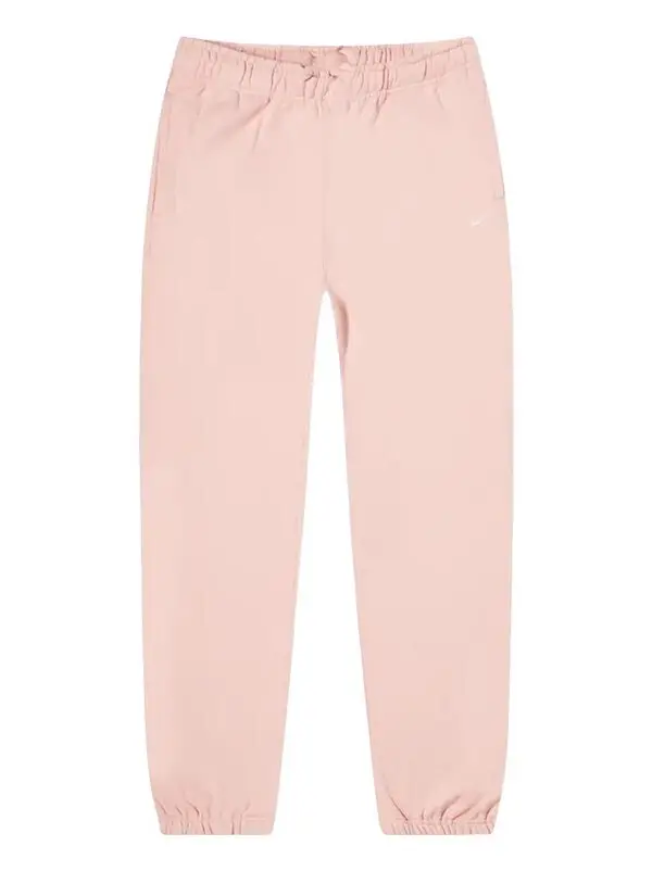 Nike Solo Swoosh Fleece Trousers - Bleached Coral/white
