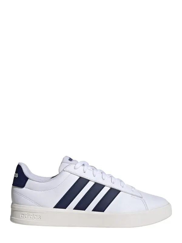 Adidas Grand Court 3.0 Lace Up Sneakers - Cloud White/dark Blue/core White