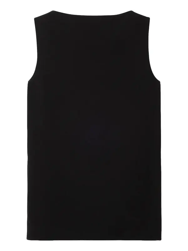 HOUSE OF DAGMAR Sleeveless Crepe Top - Black