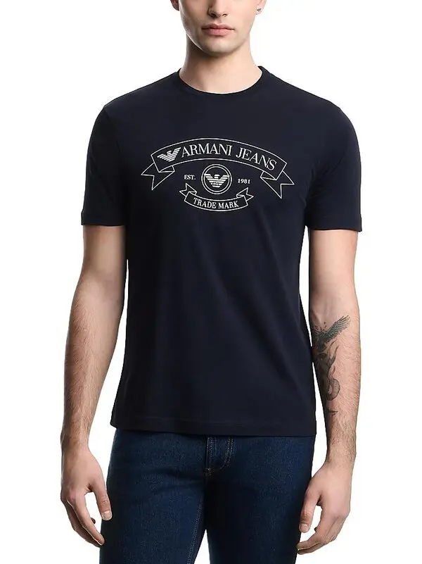 Emporio Armani Crewneck Logo T-shirt - Sky Captain
