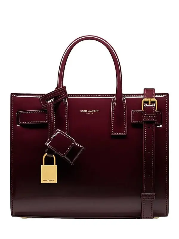Saint Laurent Sac De Jour Handbag - Dark Red Wine