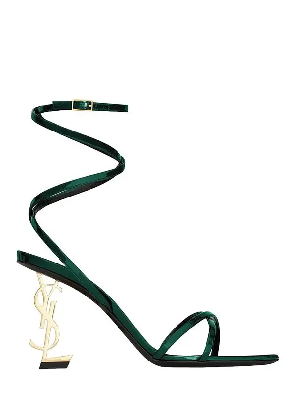 Saint Laurent Opyum Sandals - Vert Emerald