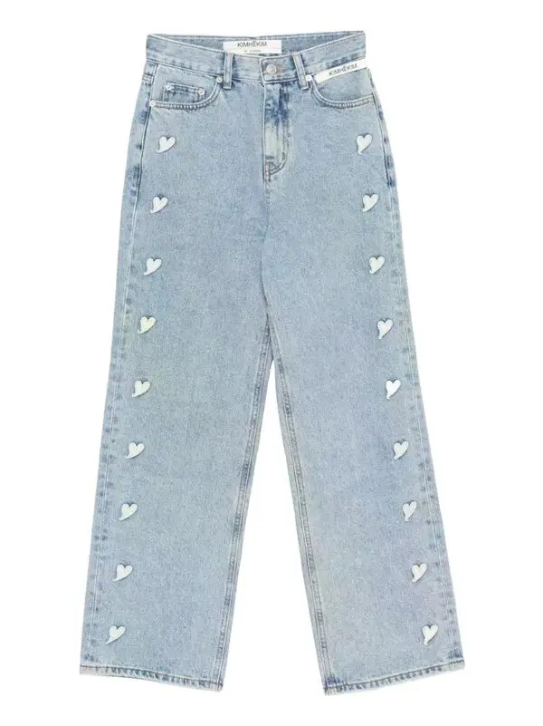 KIMHEKIM Heart-motif Denim Jeans - Blue