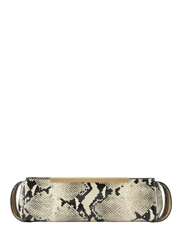 Khaite Donna Snake-effect Leather Clutch - Snake Print