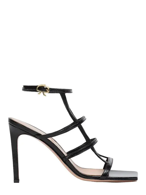 GIANVITO ROSSI Mondry 95 Leather Sandals - Black