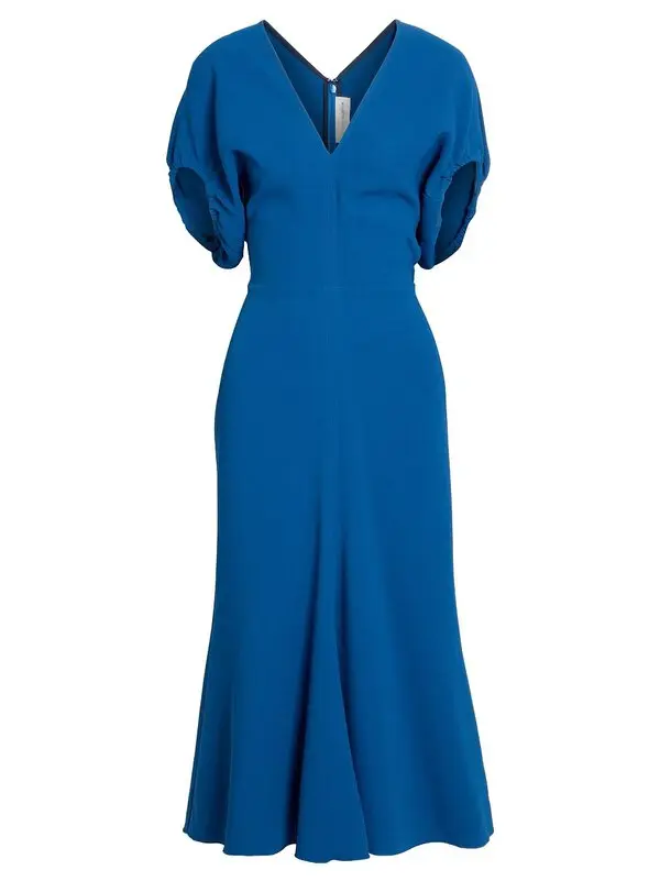 Victoria Beckham Crepe Midi Dress - Cobalt Blue