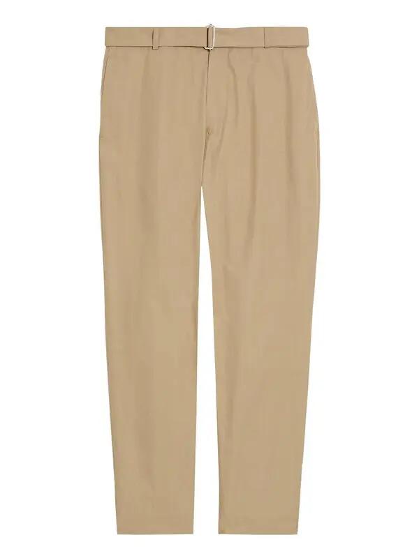 Officine Générale Owen Belted Cottonpoplin Chinos - Sand