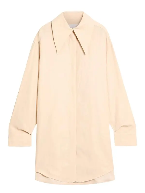 JIL SANDER Oversized Linen Shirt - Pastel Orange