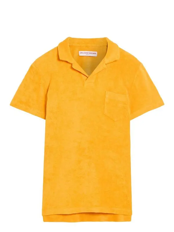Orlebar Brown Cottonterry Polo Shirt - Saffron
