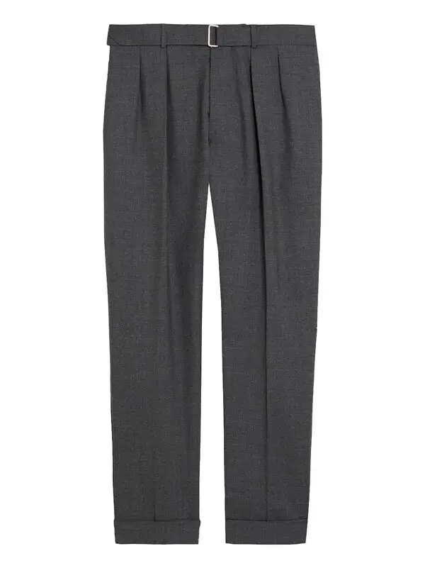 Officine Générale Pierre Tapered Wool Pants - Anthracite