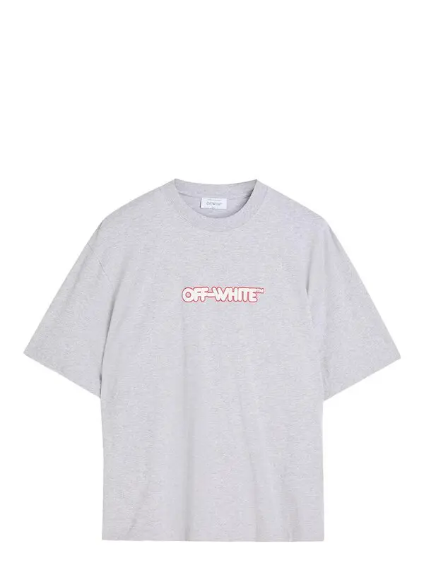Off-White Printed Cottonjersey Tshirt - Light Gray