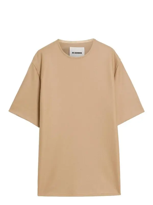 JIL SANDER Wool-flannel Top - Sand