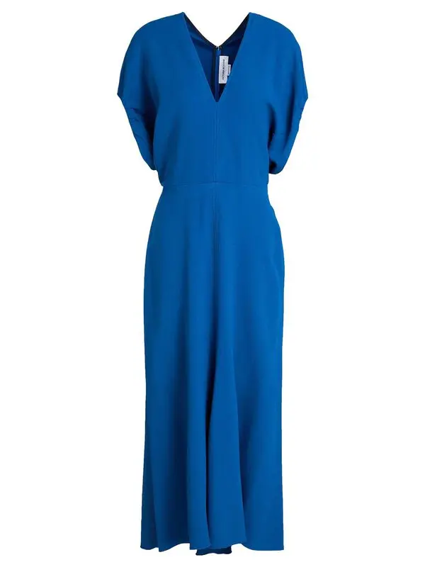 Victoria Beckham Stretch-crepe Midi Dress - Cobalt Blue
