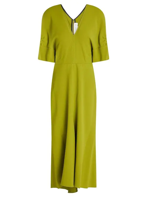 Victoria Beckham Stretch-crepe Midi Dress - Leaf Green