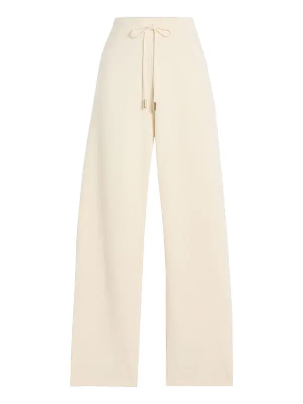 Moncler Wool And Cashmere-blend Track Pants - Cream