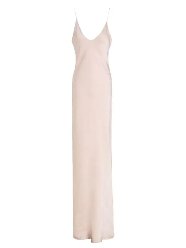 Victoria Beckham Open-back Satin-crepe Maxi Slip Dress - Blush