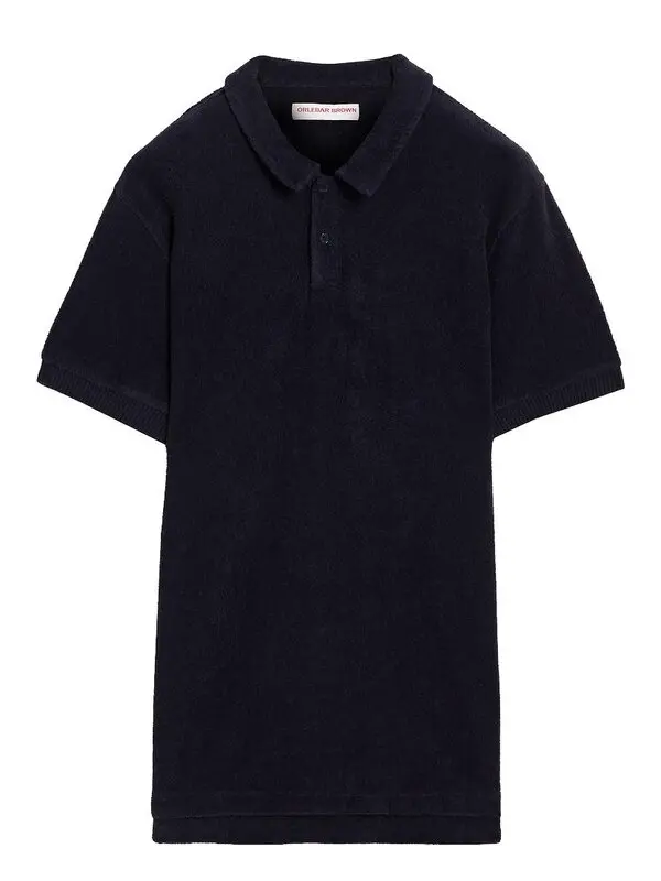 Orlebar Brown Lorenzo Cottonterry Polo Shirt - Navy