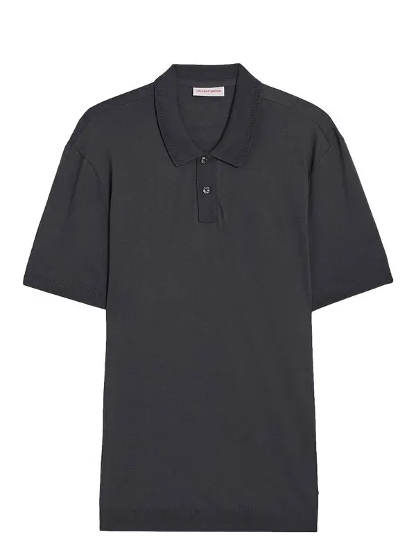 Orlebar Brown Jarrett Cotton And Modalblend Jersey Polo Shirt - Anthracite