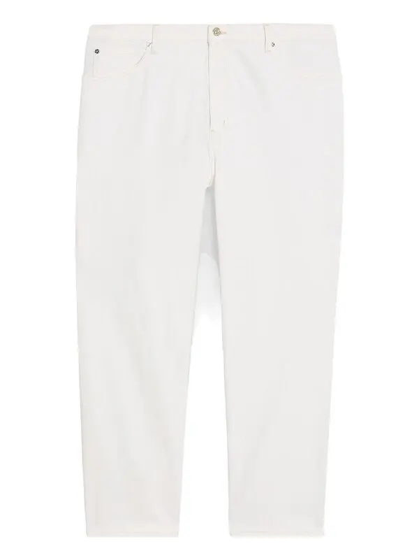 FRAME The Hang High-rise Straight-leg Jeans - White