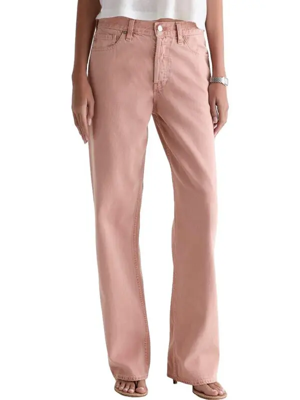 Ag Billie High-waist Straight-leg Jeans - Sulfur Sparkling Rose