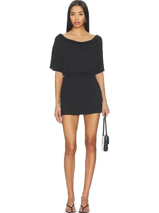 EB DENIM Madeo Cowl Neck Dress - Black