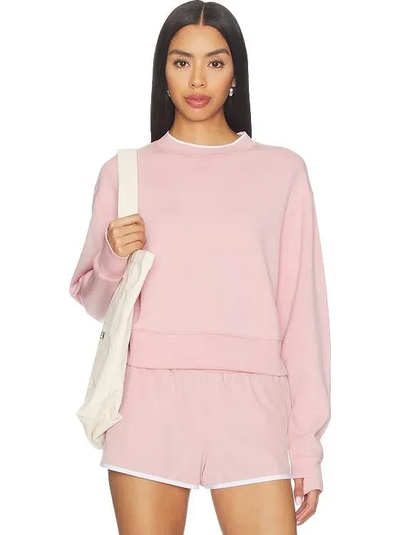 Varley Tasmin Cropped Sweater - Zephyr Mauve