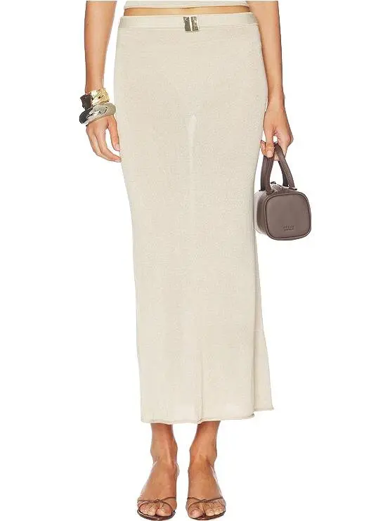 LA PORTE Sonya Knit Skirt - Champagne