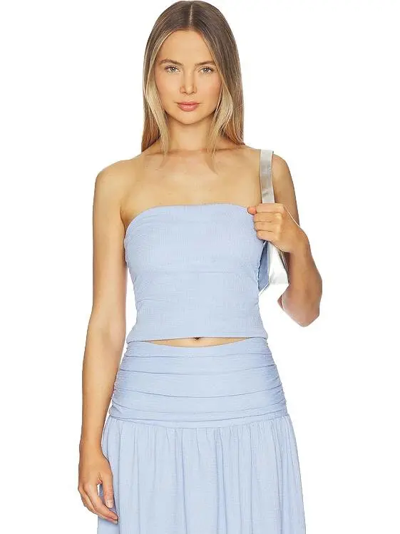 Minkpink Luna Strapless Top - Powder Blue