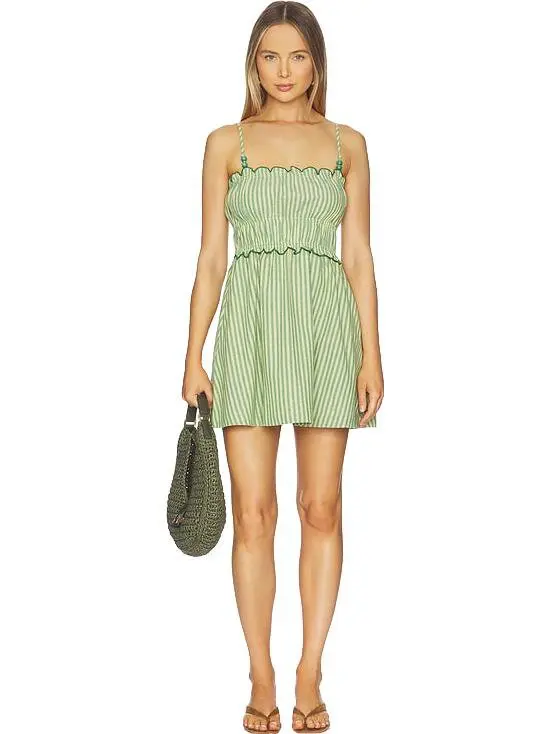 Minkpink Capri Mini Dress - Green Stripe