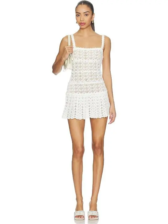 Tularosa Bonnie Open Stitch Mini Dress - Ivory
