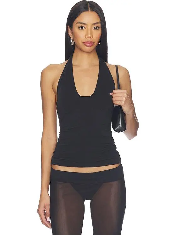 Rue Sophie Halter Neck Top - Black