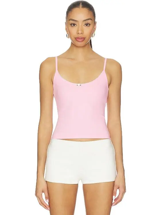 RAT BOI Scoop Back Crop Cami Top - Baby Pink