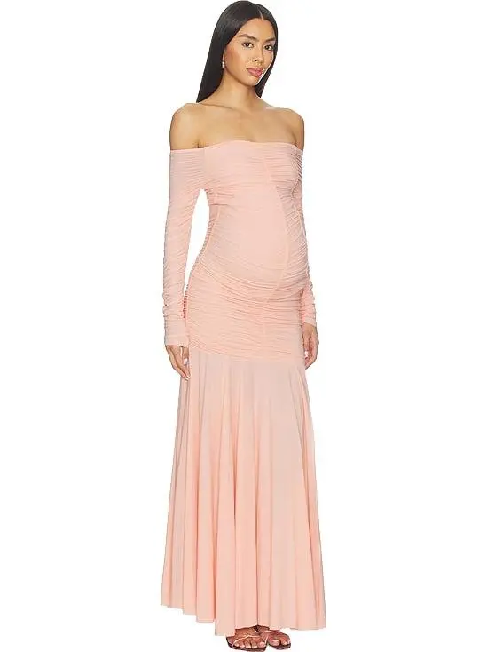 BUMPSUIT Airbrush Off The Shoulder Dress - Dusty Pink