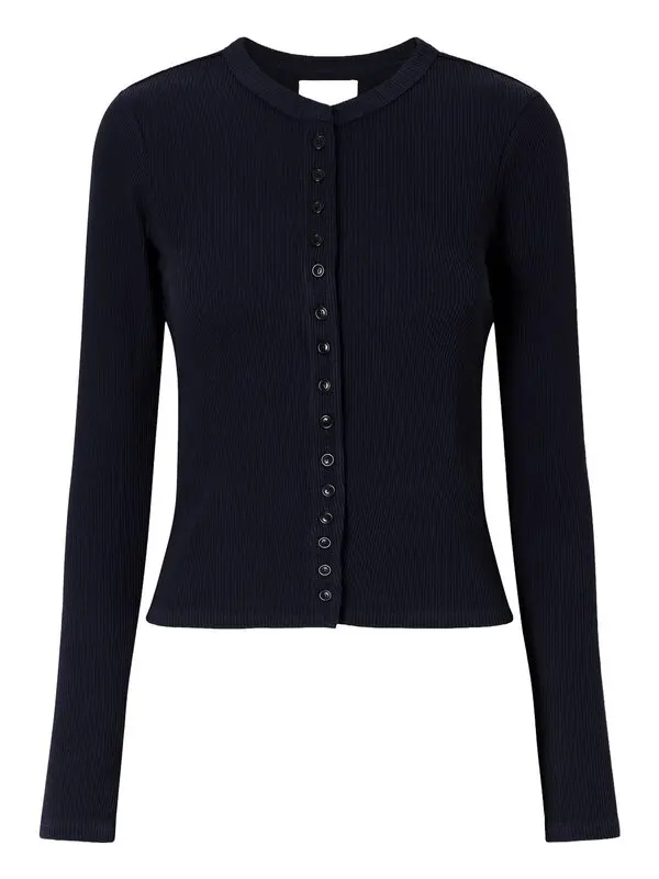 Citizens Of Humanity Kari Ribbed Stretch-jersey Cardigan - Blue