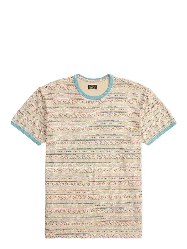Ralph Lauren Print Jersey Ringer T-shirt - Cream/multi