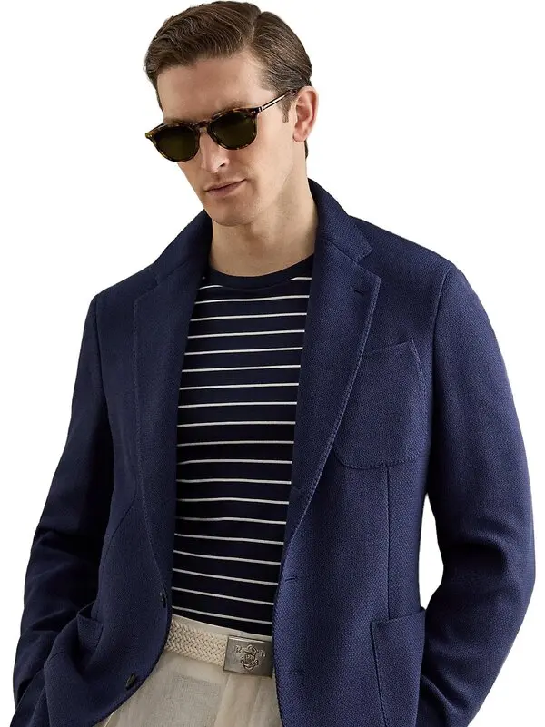 Ralph Lauren Hadley Panama-weave Jacket - Navy