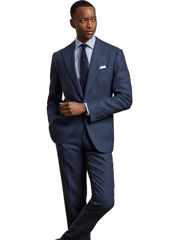 Ralph Lauren Kent Hand-tailored Linen Suit - Dark Navy