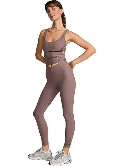 Victoria's Secret Vsx Elevate Rib Ruched V-waist Legging - Grey