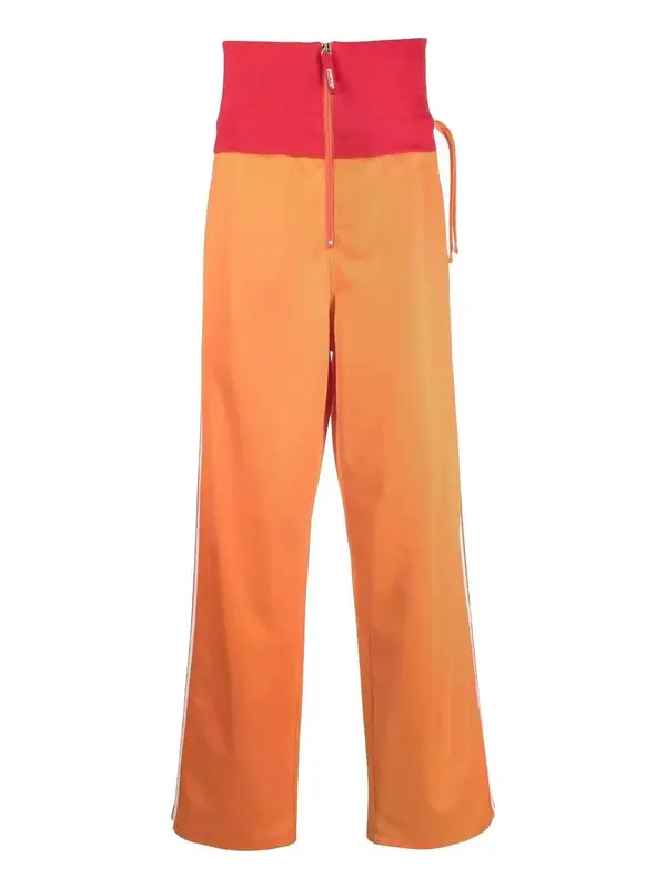 DIESEL® High-waisted Straight-leg Track Pants - Orange