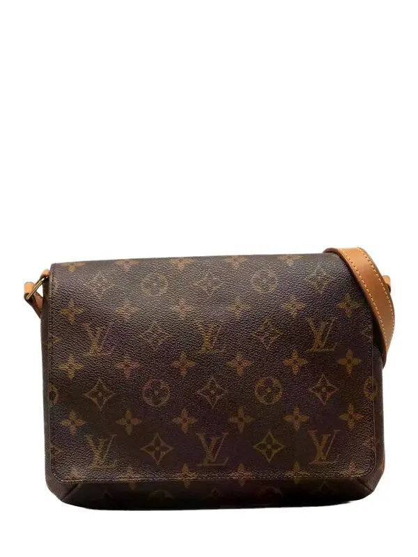 LOUIS VUITTON 2000 Monogram Musette Tango Crossbody Bag - Brown