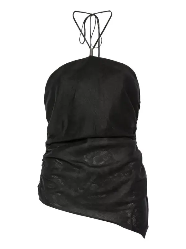 SEMICOUTURE Halterneck Top - Black