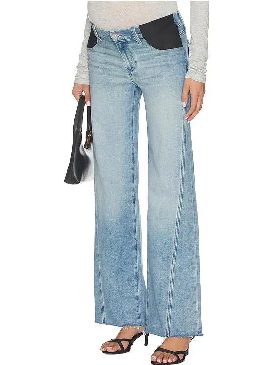 Paige Anessa Twisted Outseam Maternity Jeans - Blue