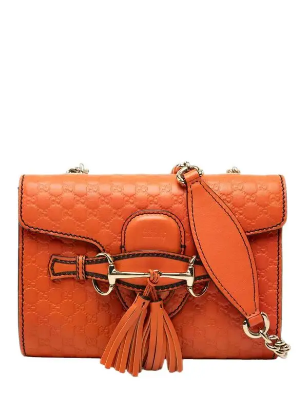 Gucci 2000-2015 Mini Microissima Emily Crossbody Bag - Orange
