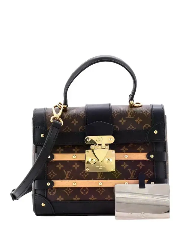 LOUIS VUITTON Trianon Handbag Monogram Canvas Pm Satchel - Black